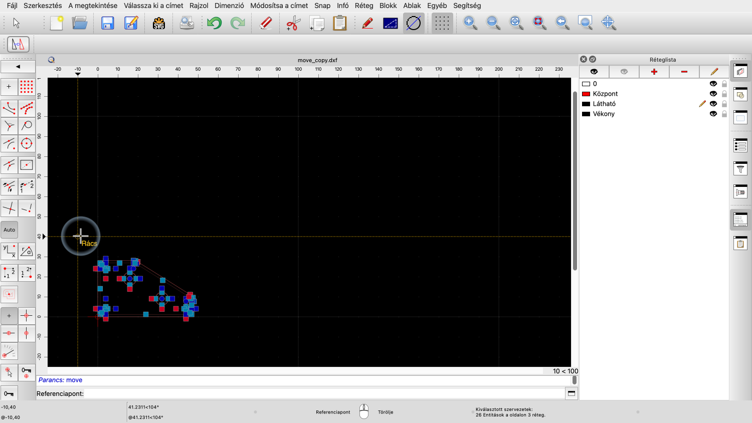 QCAD - Tutorial: 1.9 Módosítás