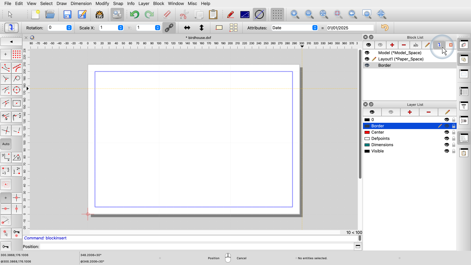 QCAD - Tutorial: 2.4 Layouts and Viewports